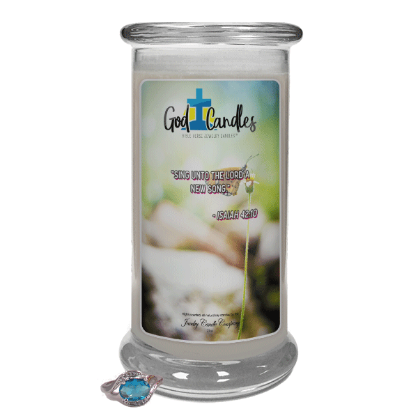 Isaiah 42:10 Verse God Candle – Amish Made Furniture
